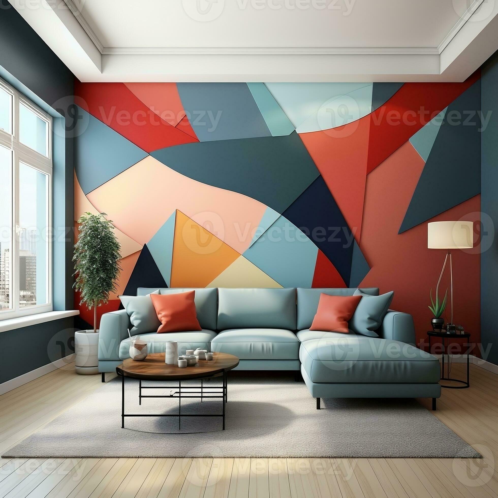 Abstract seamless pattern geometric shape sleek and modern interior ...