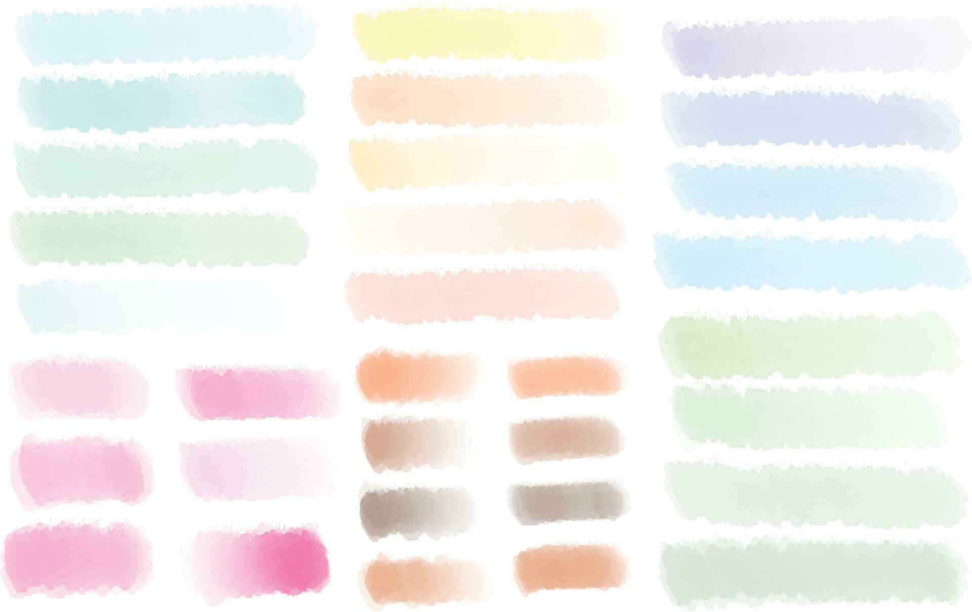 Set of colorful watercolor brush strokes 27422731 Vector Art at Vecteezy