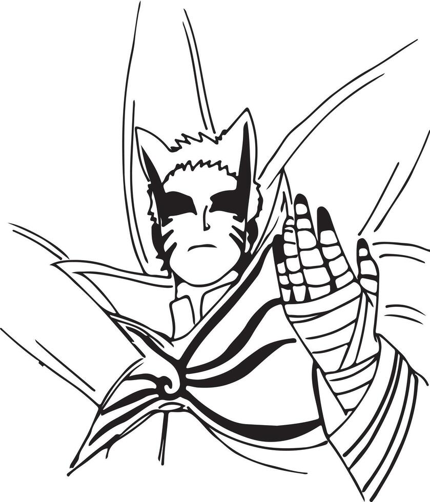 Anime Line Art Anime Charactercartoon 27423679 Vector Art At Vecteezy