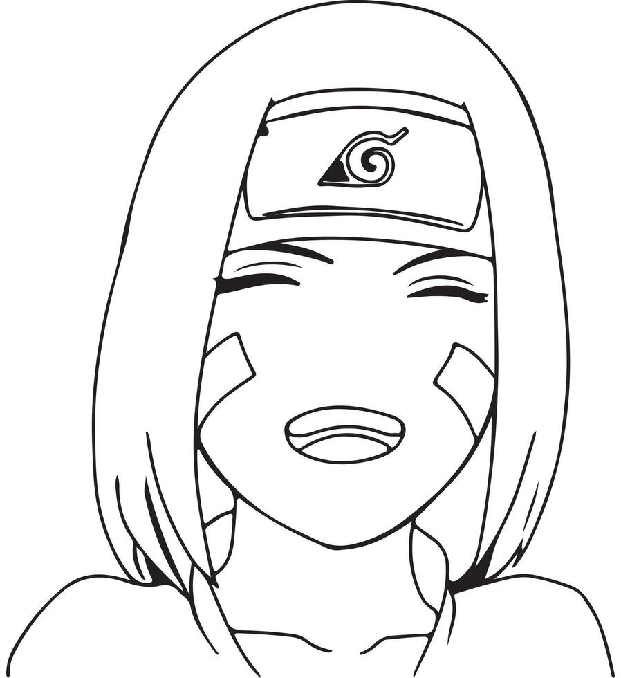 Anime Line Art Anime Charactercartoon 27423683 Vector Art At Vecteezy