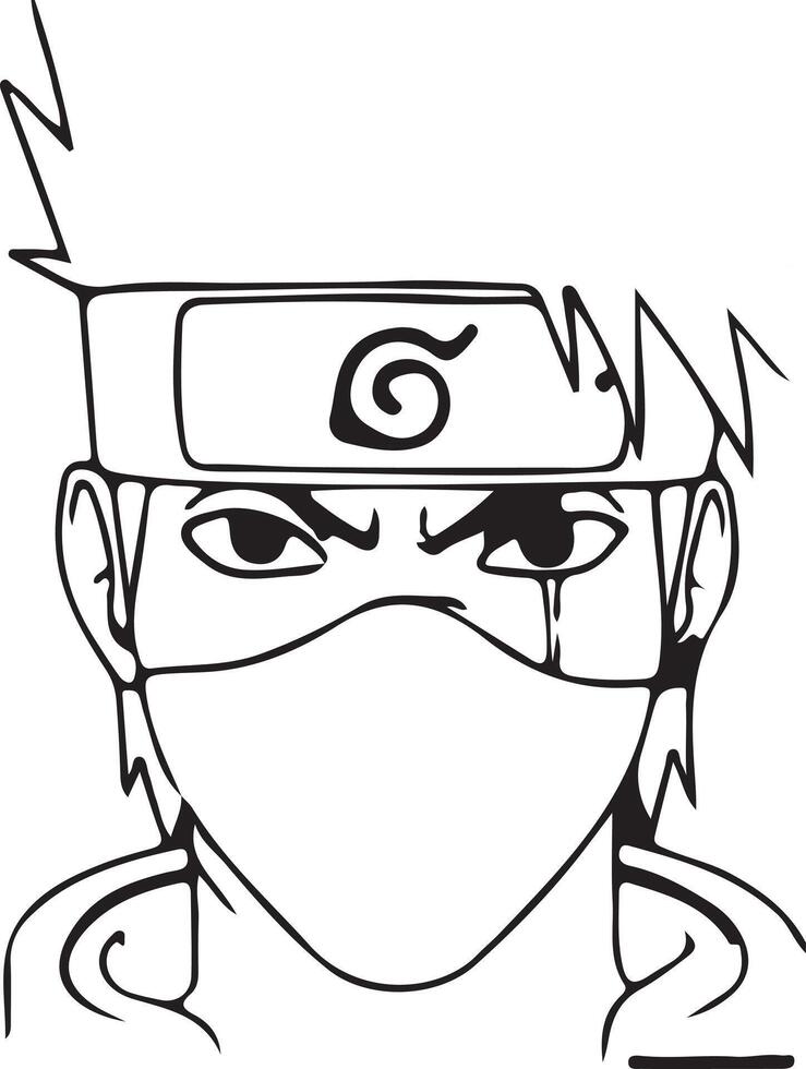 Anime Line Art Anime Charactercartoon 27423690 Vector Art At Vecteezy