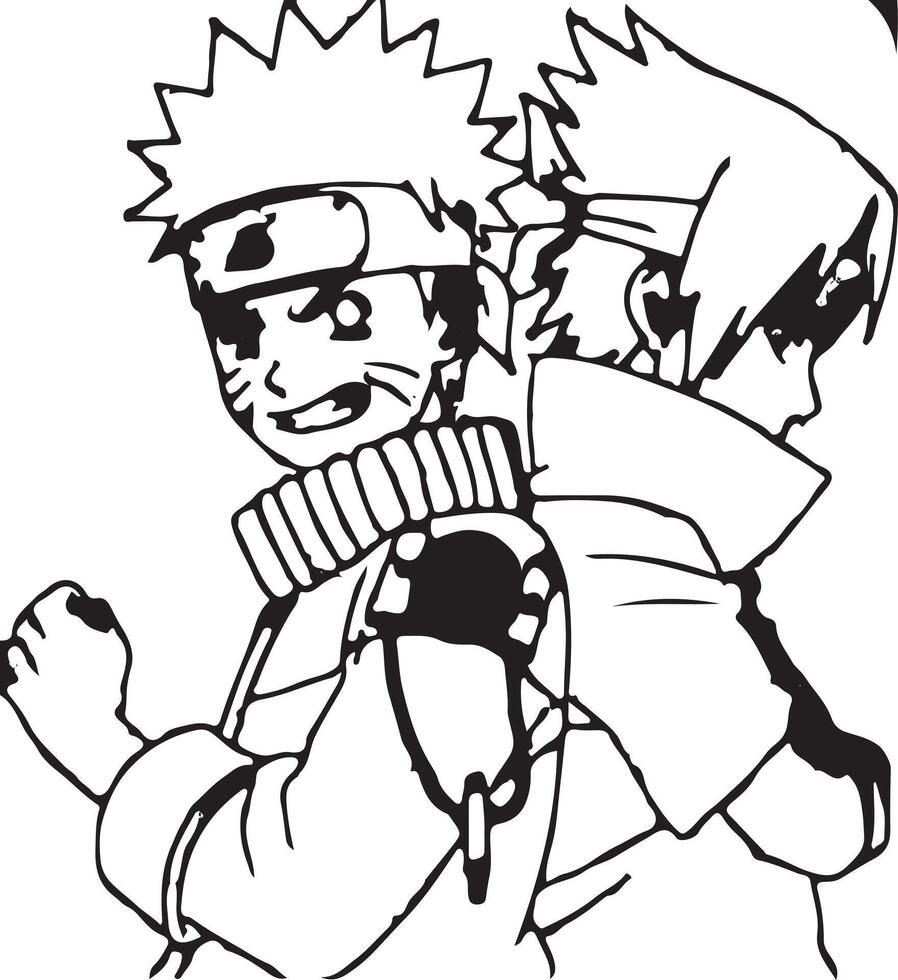 Anime Line Art Anime Charactercartoon 27423692 Vector Art At Vecteezy