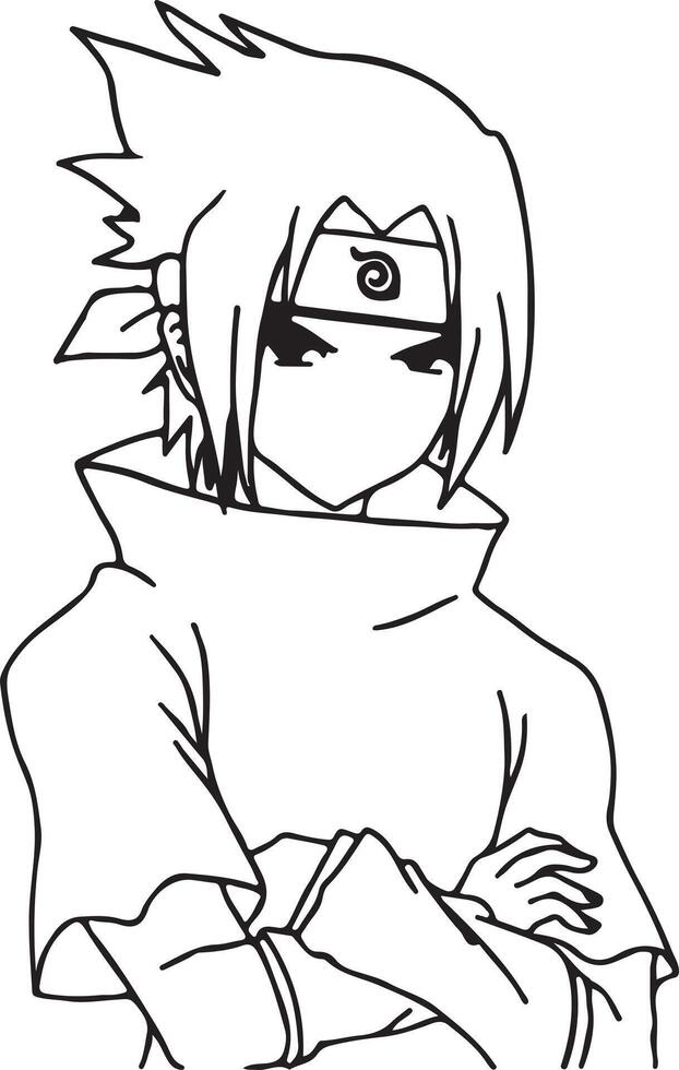 Anime Line Art Anime Charactercartoon 27423701 Vector Art At Vecteezy