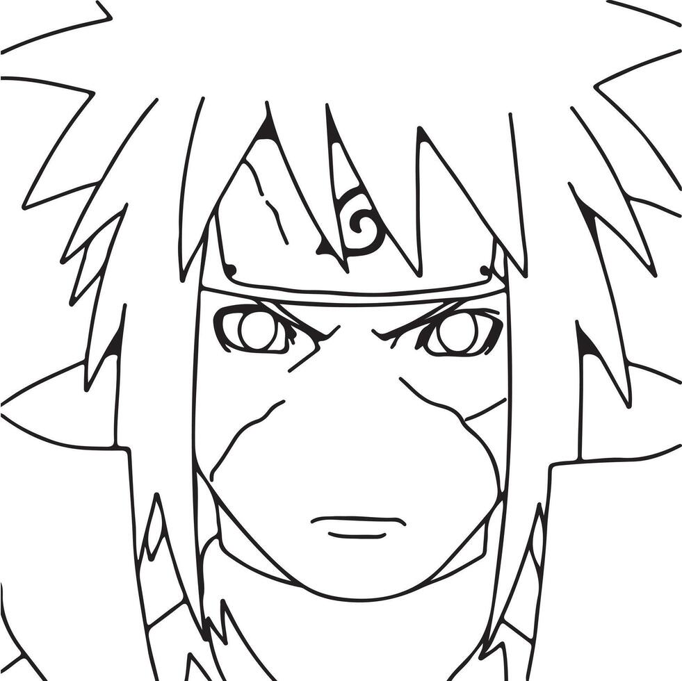 Anime Line Art Anime Charactercartoon 27423719 Vector Art At Vecteezy
