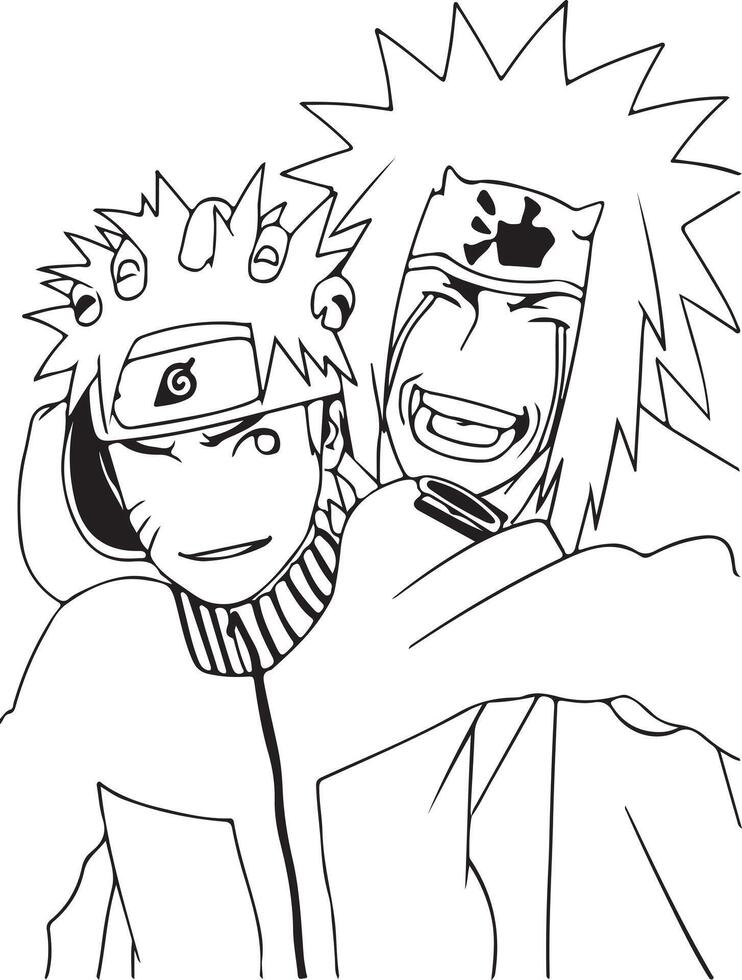 Anime Line Art Anime Charactercartoon 27423727 Vector Art At Vecteezy