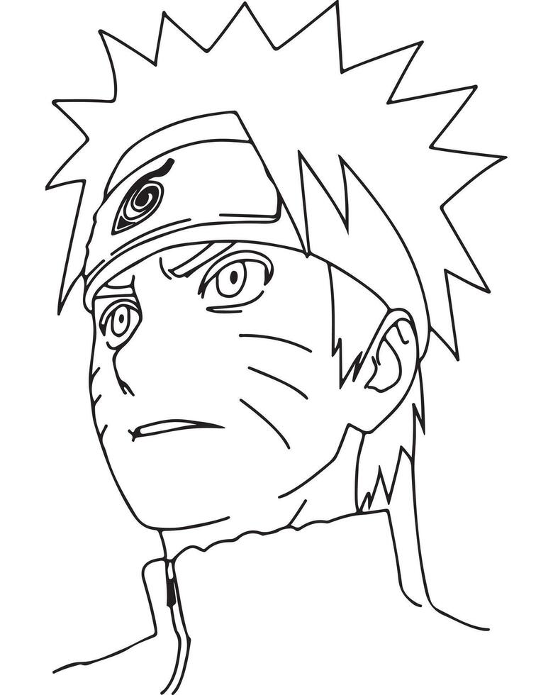 Anime Line Art Anime Charactercartoon 27423730 Vector Art At Vecteezy