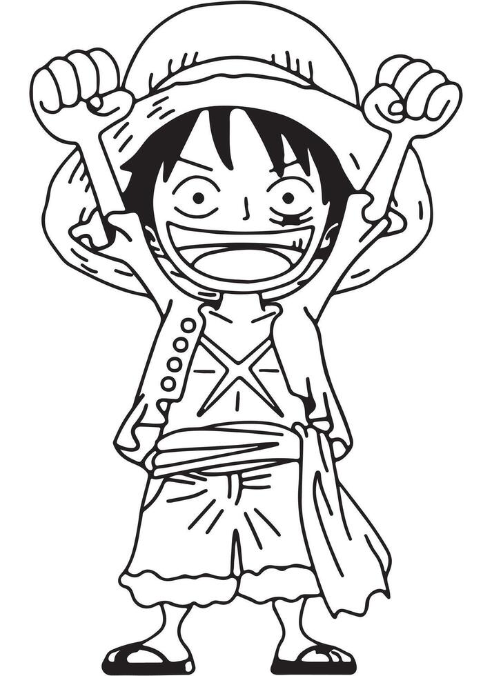 Anime Line Art Anime Charactercartoon 27423735 Vector Art At Vecteezy