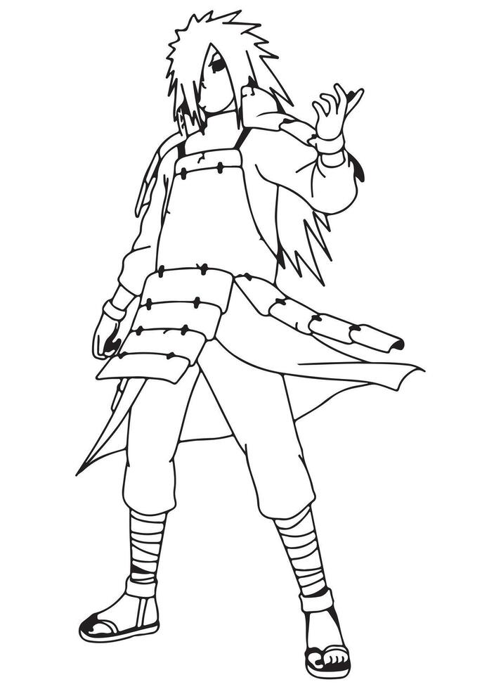 Anime Line Art Anime Charactercartoon 27423739 Vector Art At Vecteezy