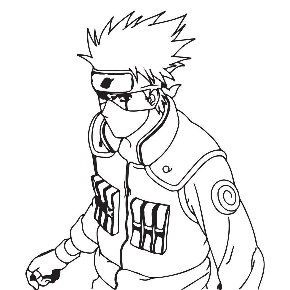 Anime Line Art Anime Charactercartoon 27423745 Vector Art At Vecteezy