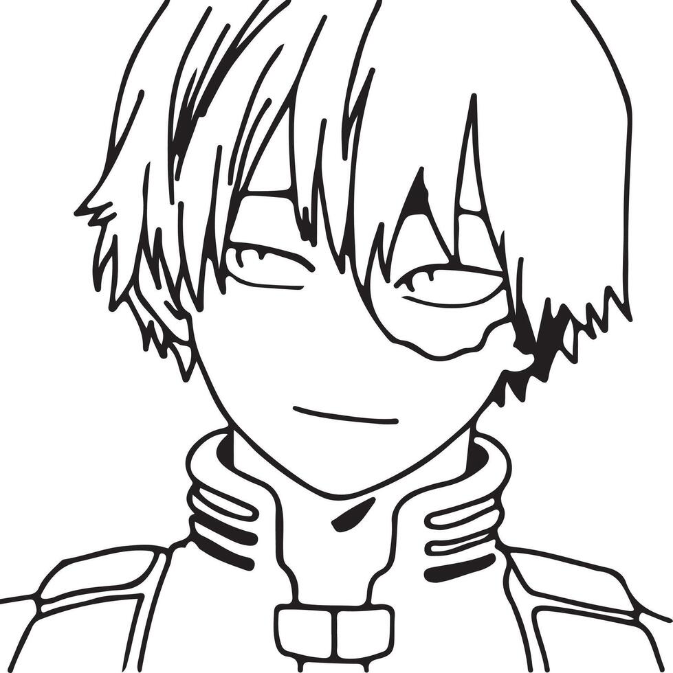 Anime Line Art Anime Charactercartoon 27423748 Vector Art At Vecteezy