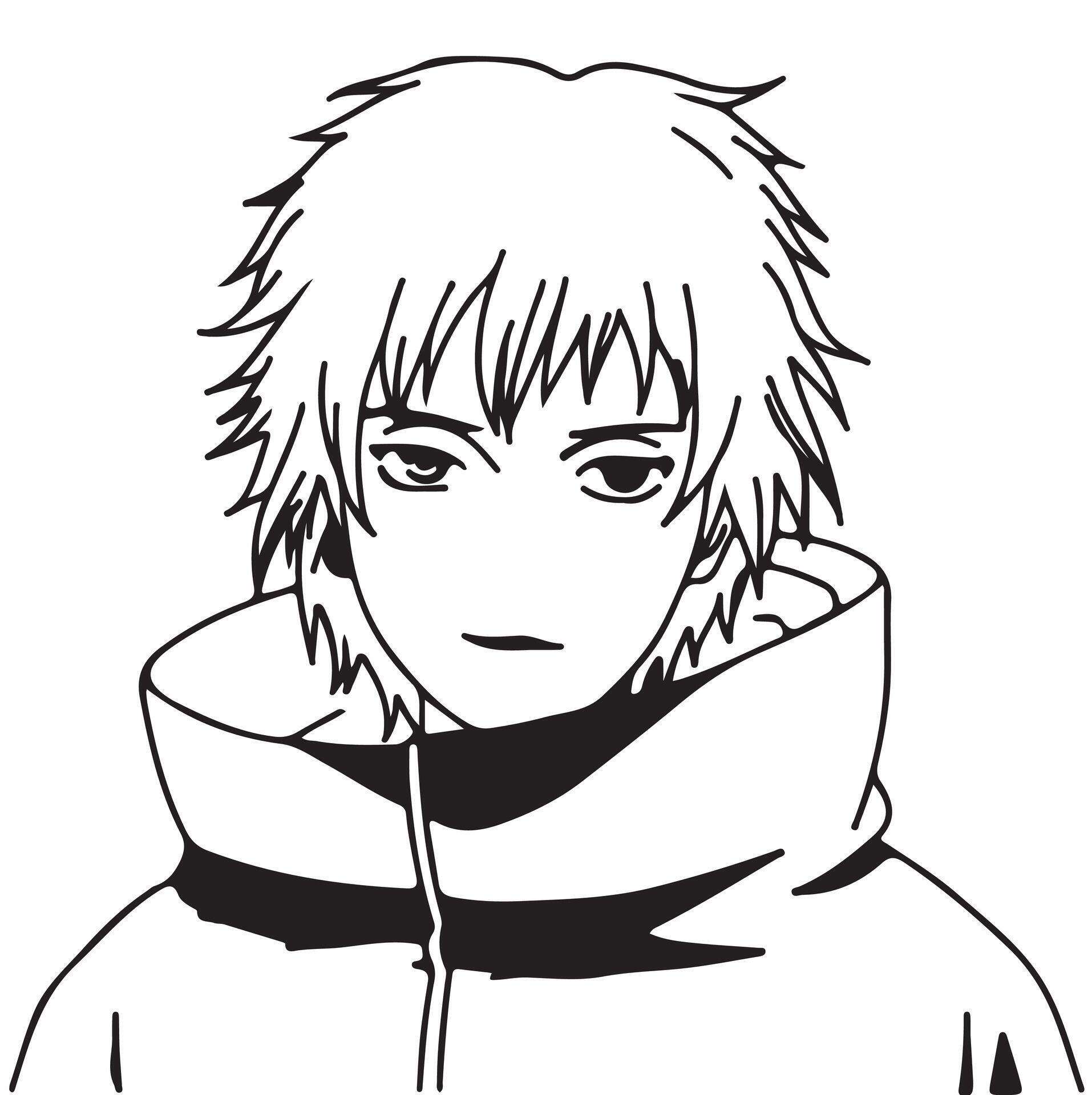Anime Line Art Anime Charactercartoon 27423749 Vector Art At Vecteezy