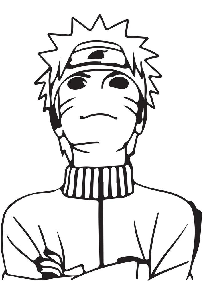 Anime Line Art Anime Charactercartoon 27423750 Vector Art At Vecteezy