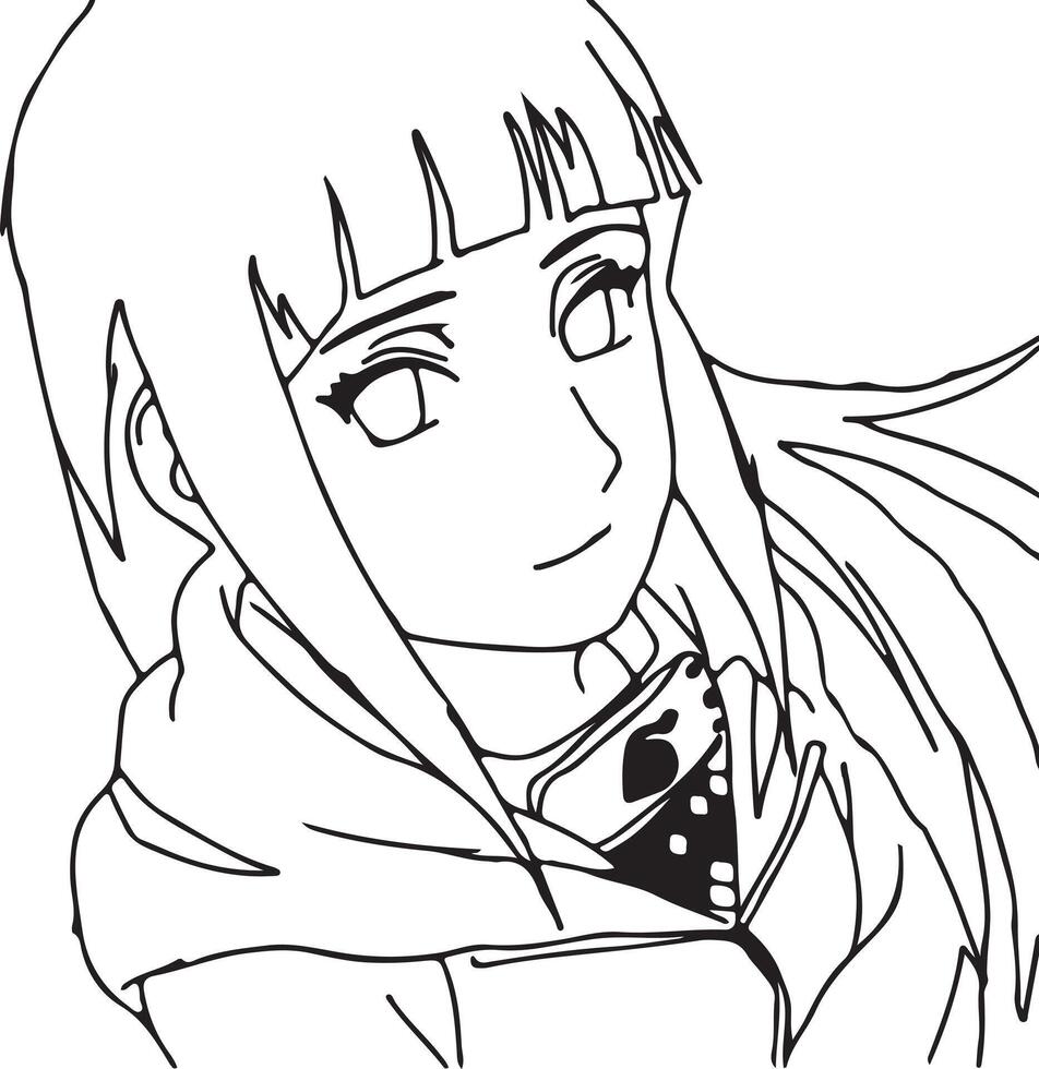 Anime Line Art Anime Charactercartoon 27423753 Vector Art At Vecteezy