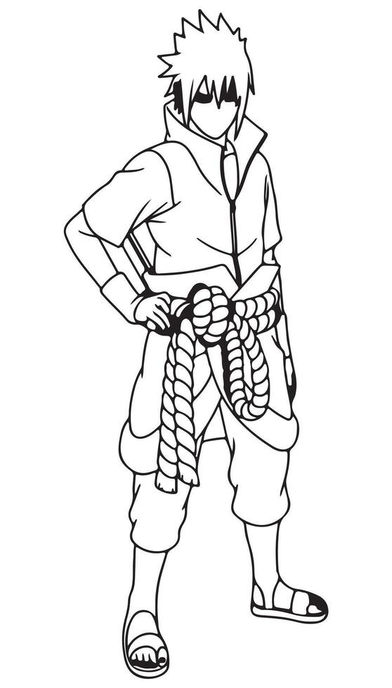 Anime Line Art Anime Charactercartoon 27423757 Vector Art At Vecteezy