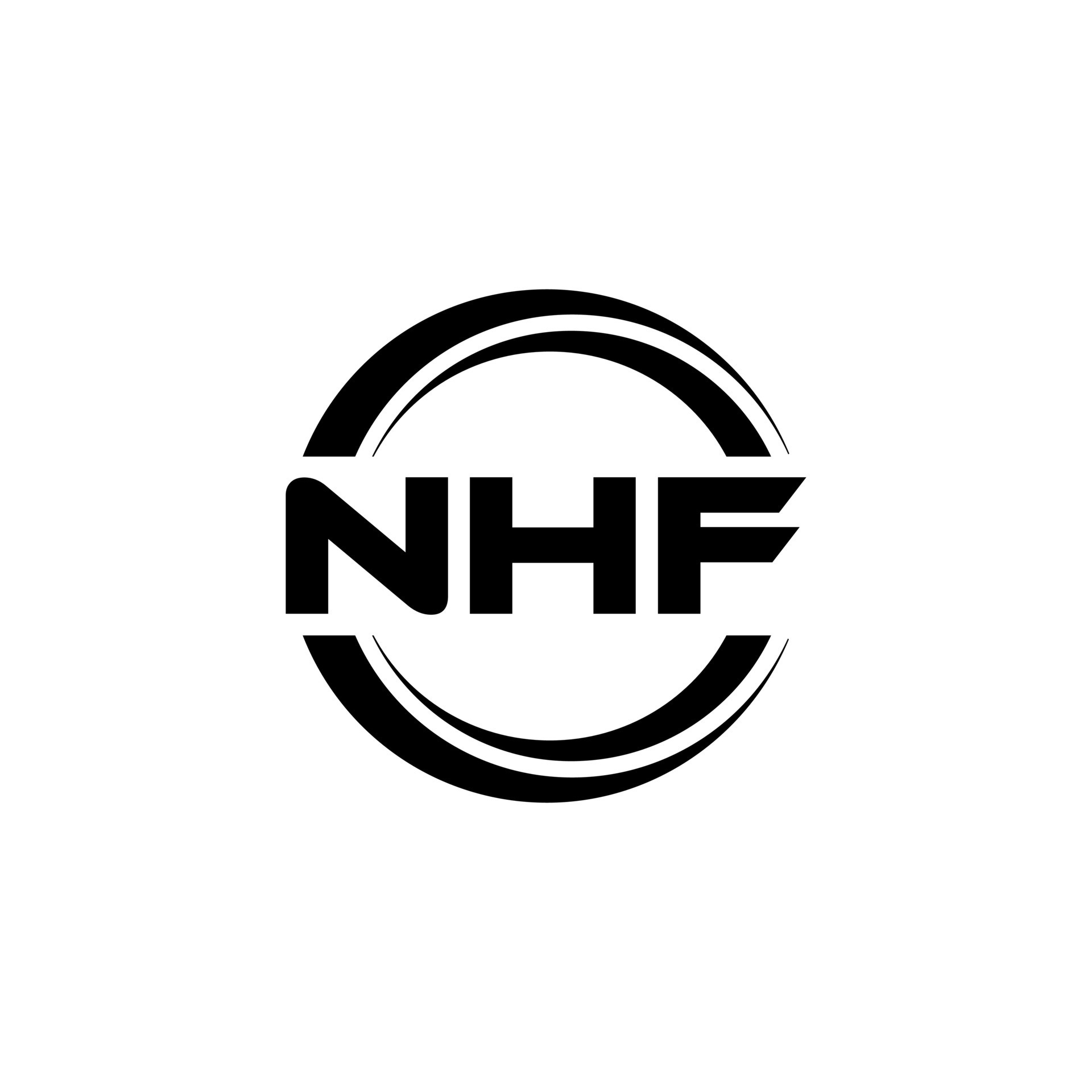 nhf logo diseño, inspiración para un único identidad. moderno elegancia y creativo diseño ...