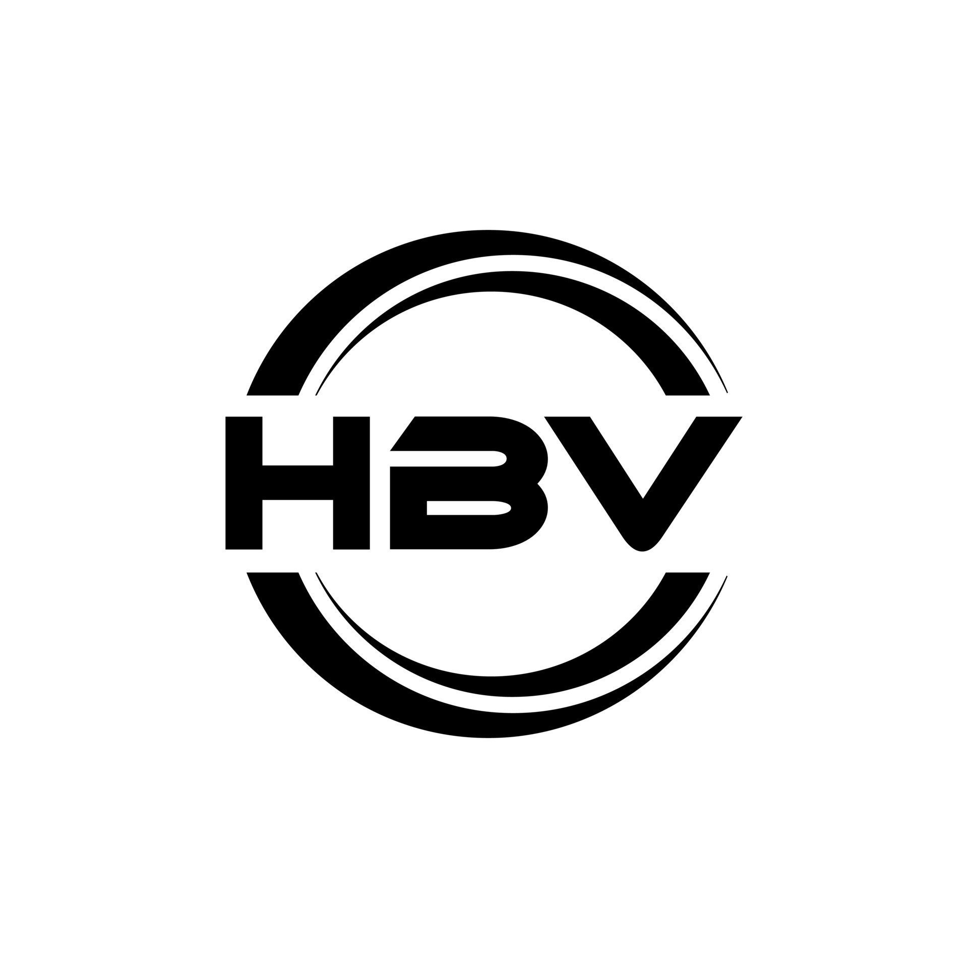 hbv logo diseño, inspiración para un único identidad. moderno elegancia y creativo diseño ...