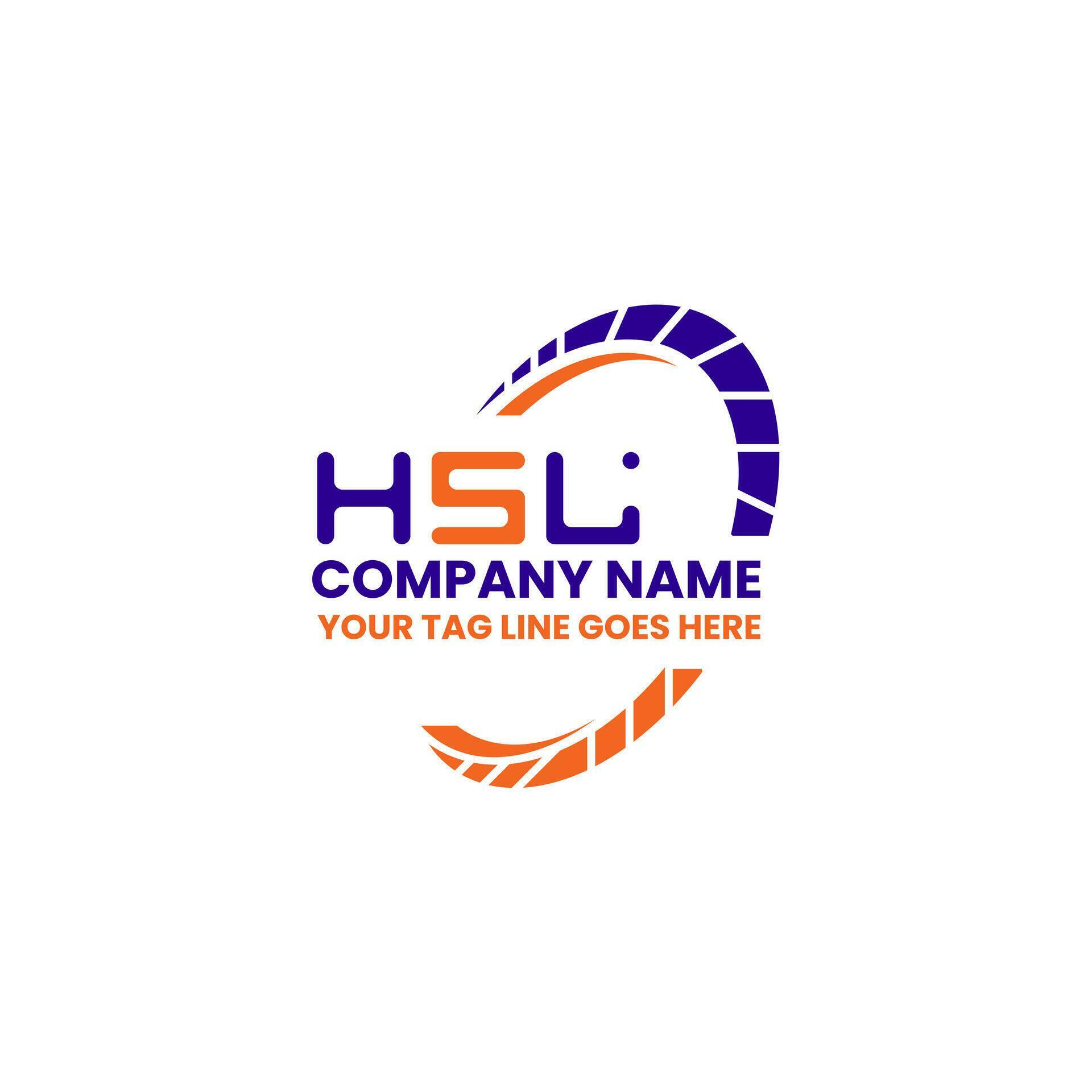 HSL letter logo creative design with vector graphic, HSL simple and modern logo. HSL luxurious ...