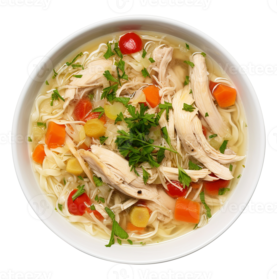 Chicken Noodle Soup Created With Generative Ai 27433870 Png