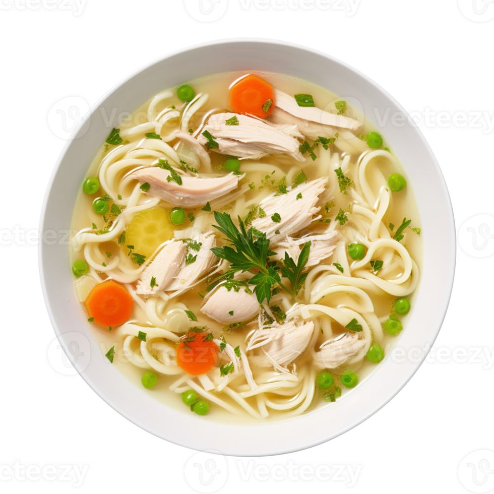 Chicken Noodle Soup Created With Generative Ai 27433873 Png