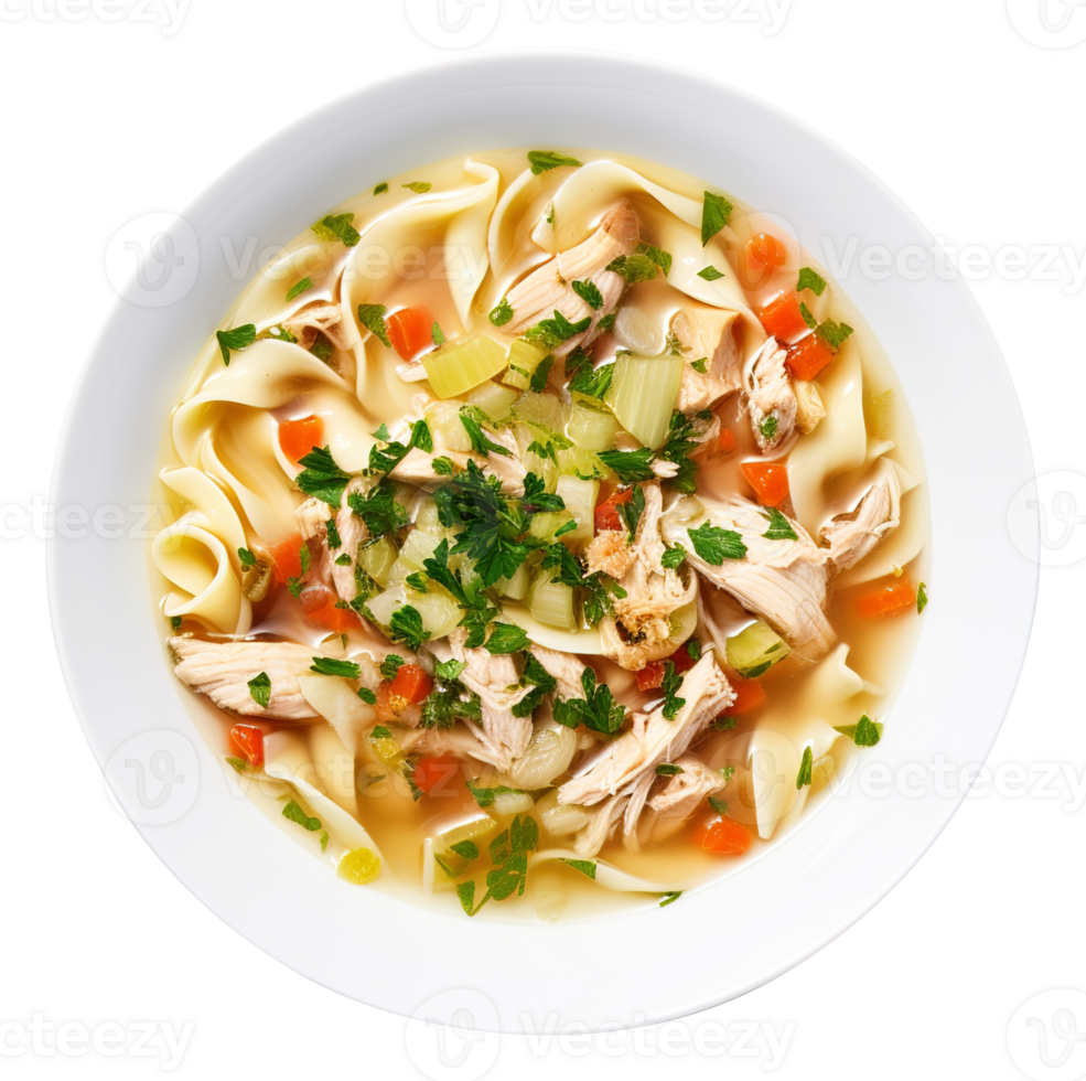 Chicken Noodle Soup Created With Generative Ai 27433889 Png