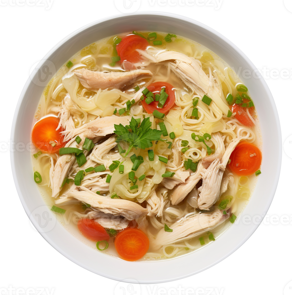 Chicken Noodle Soup Created With Generative Ai 27433908 Png