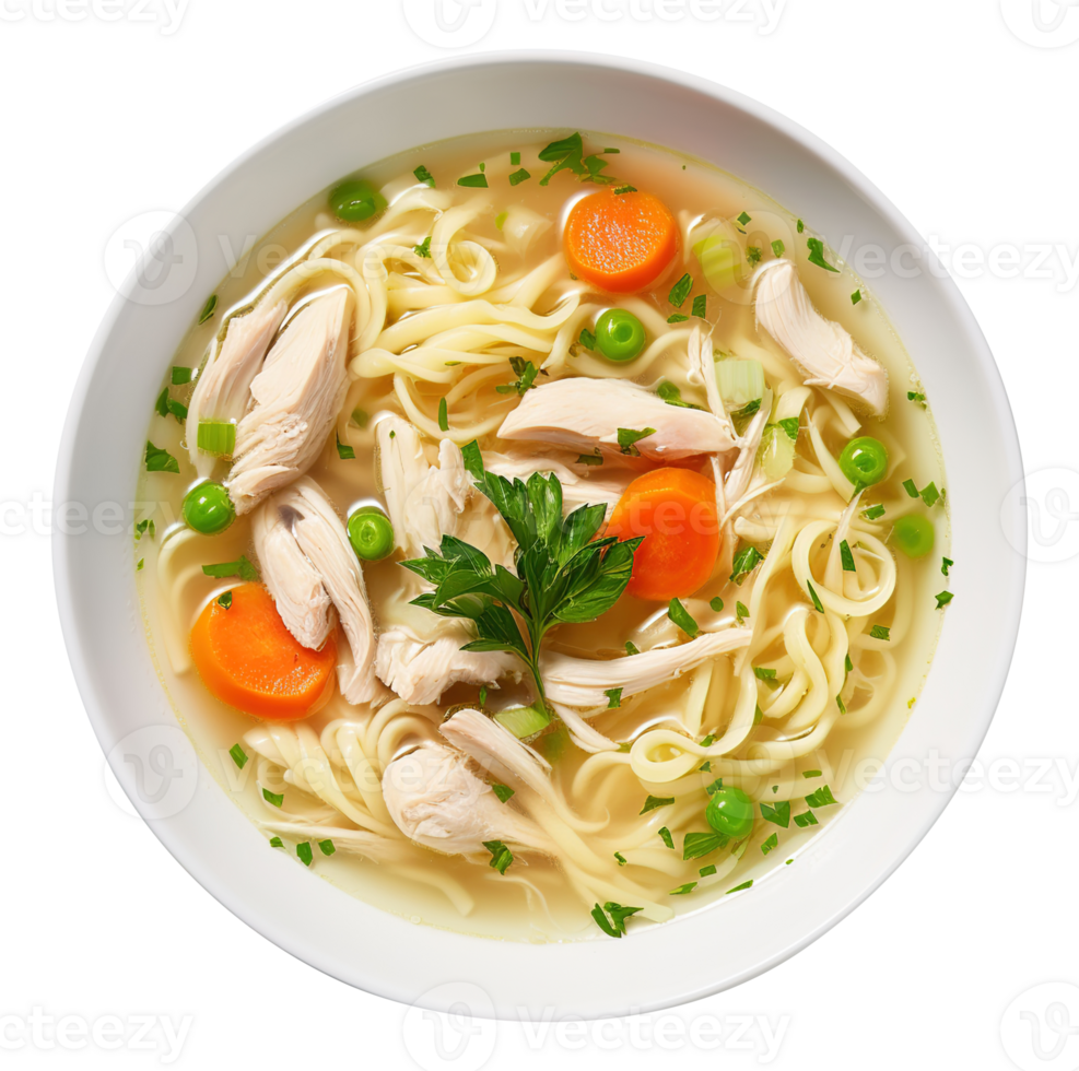 Chicken Noodle Soup Created With Generative Ai 27433928 Png