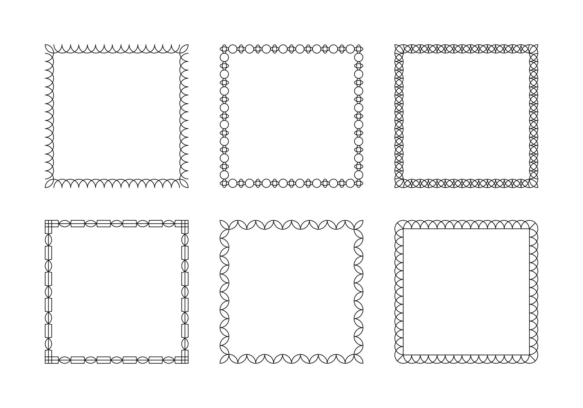 Stylished Linear Frames 27438355 Vector Art at Vecteezy