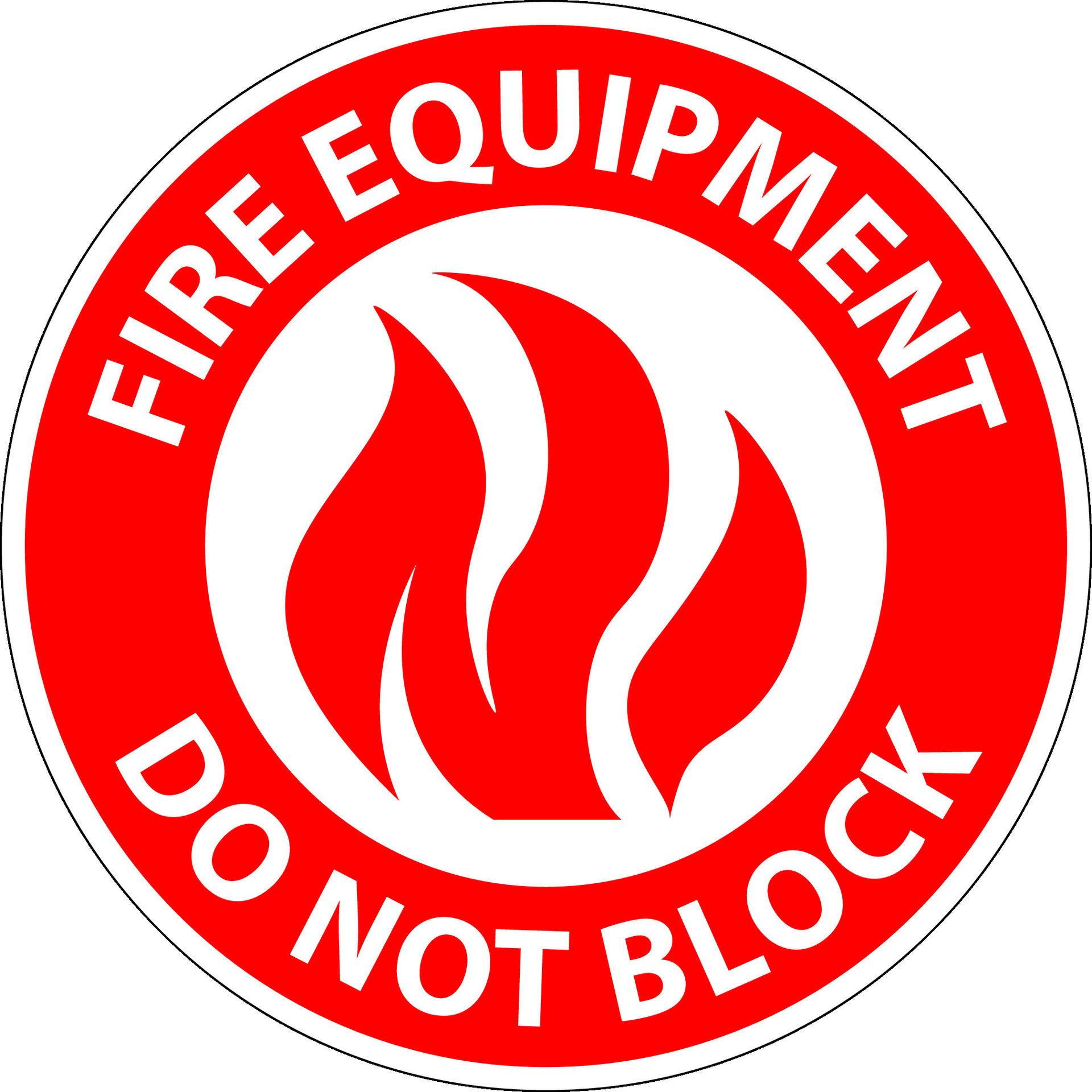 Floor Sign Fire Equipment - Do Not Block 27445291 Vector Art at Vecteezy