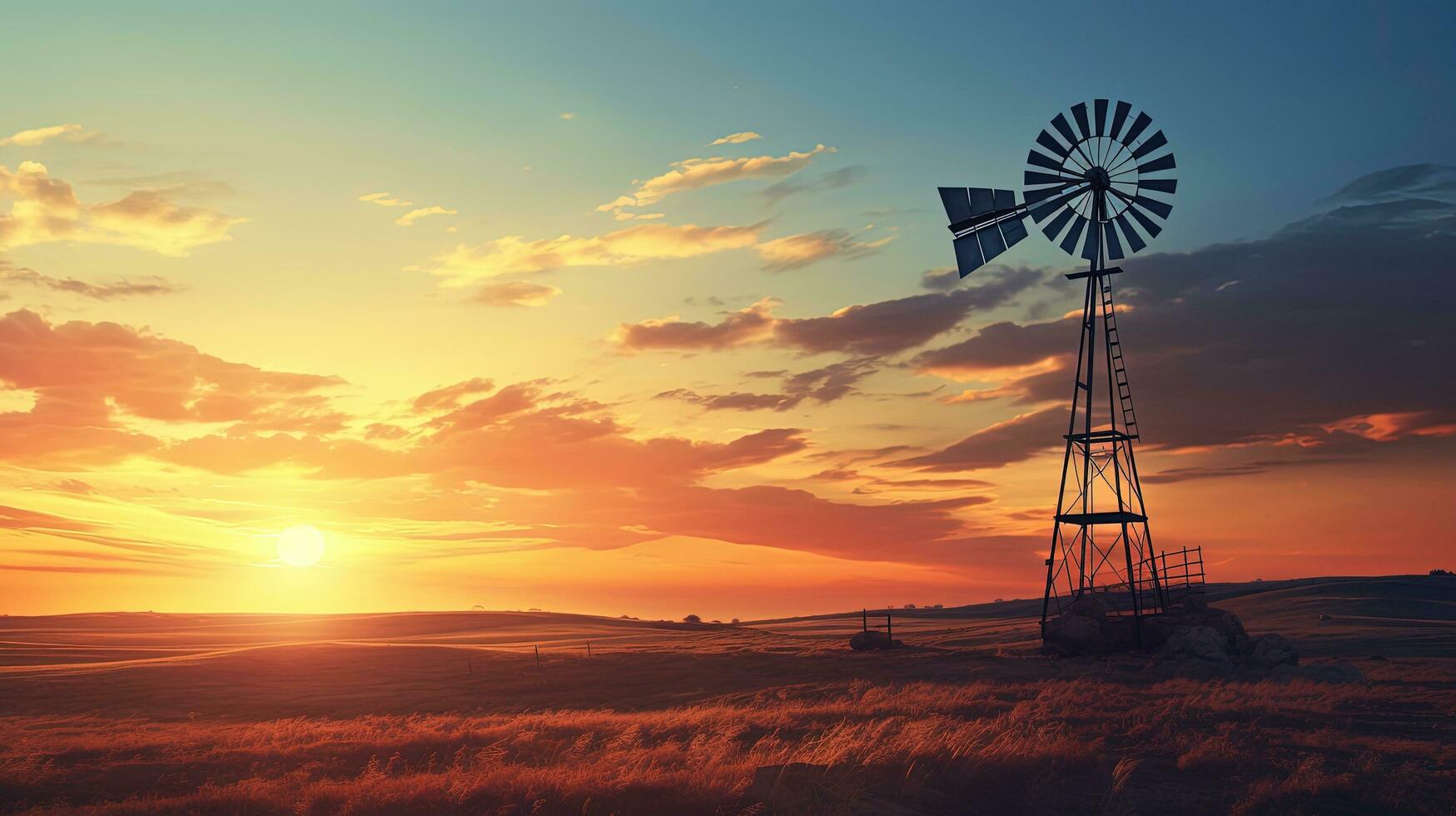 Windmill Silhouette Stock Photos, Images and Backgrounds for Free Download