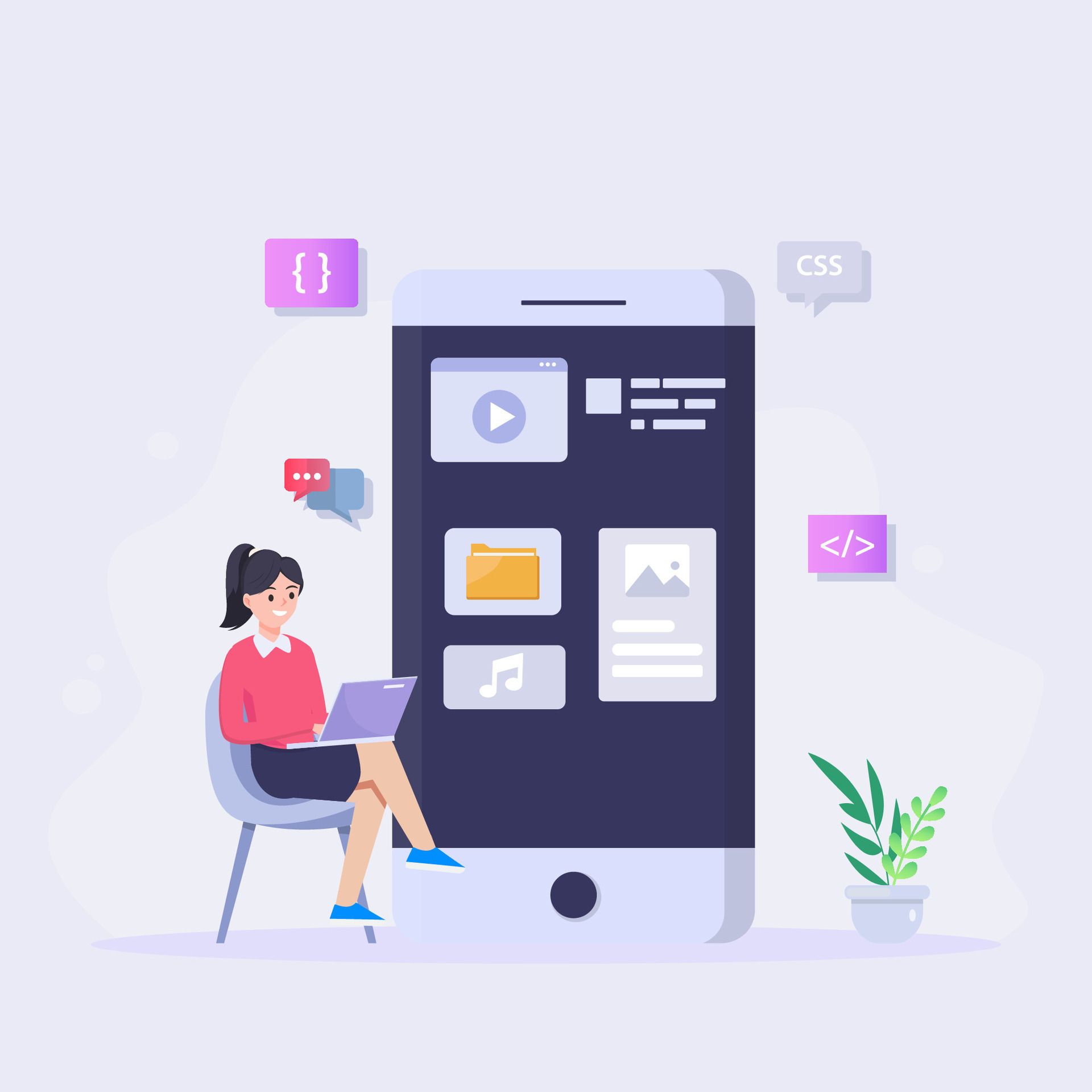 UI UX design, Creating an application design. 27450482 Vector Art at ...