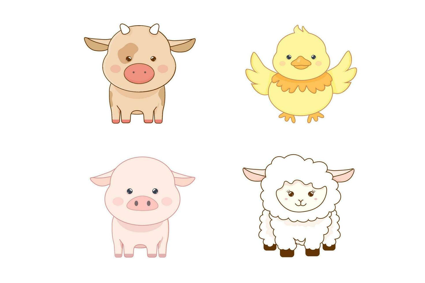 Cute Farm Animal Clip Art