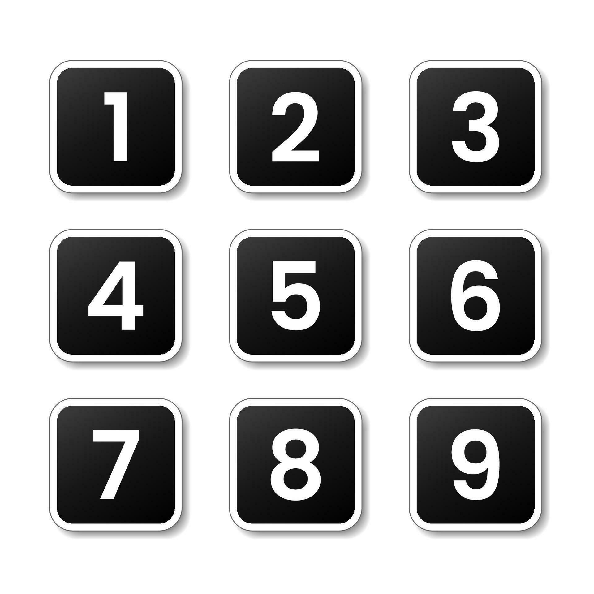 Set of Numbers Icon Vector for Education and UI, UX Design 27460807 ...