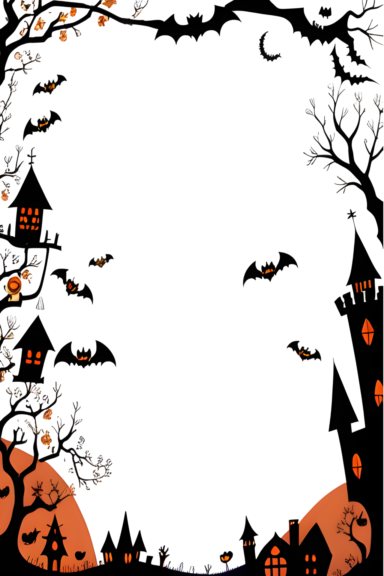 Halloween Border Frame Ai Generative 27464033 PNG