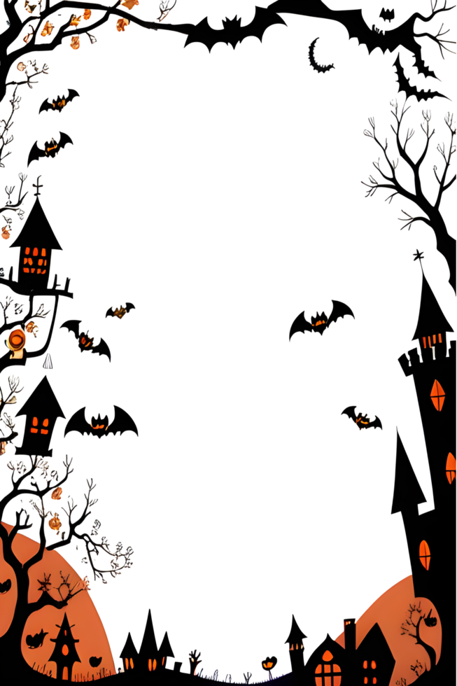 Halloween Border Frame Ai Generative 27464033 PNG