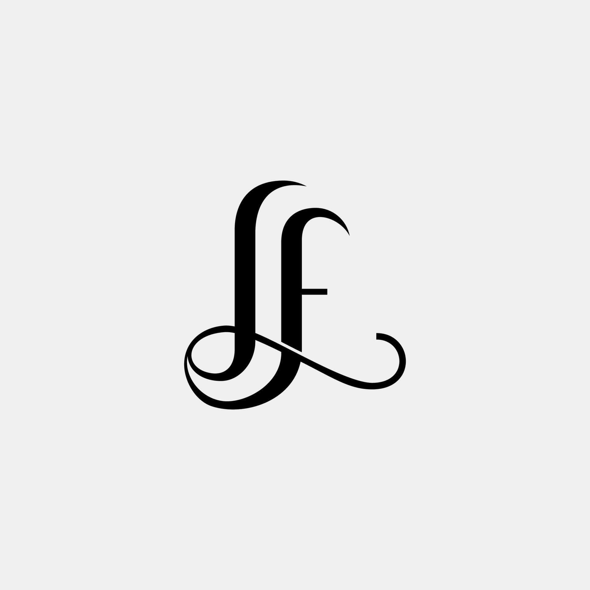 Initial letter LF, overlapping elegant monogram logo, luxury vector letter LF script logotype ...