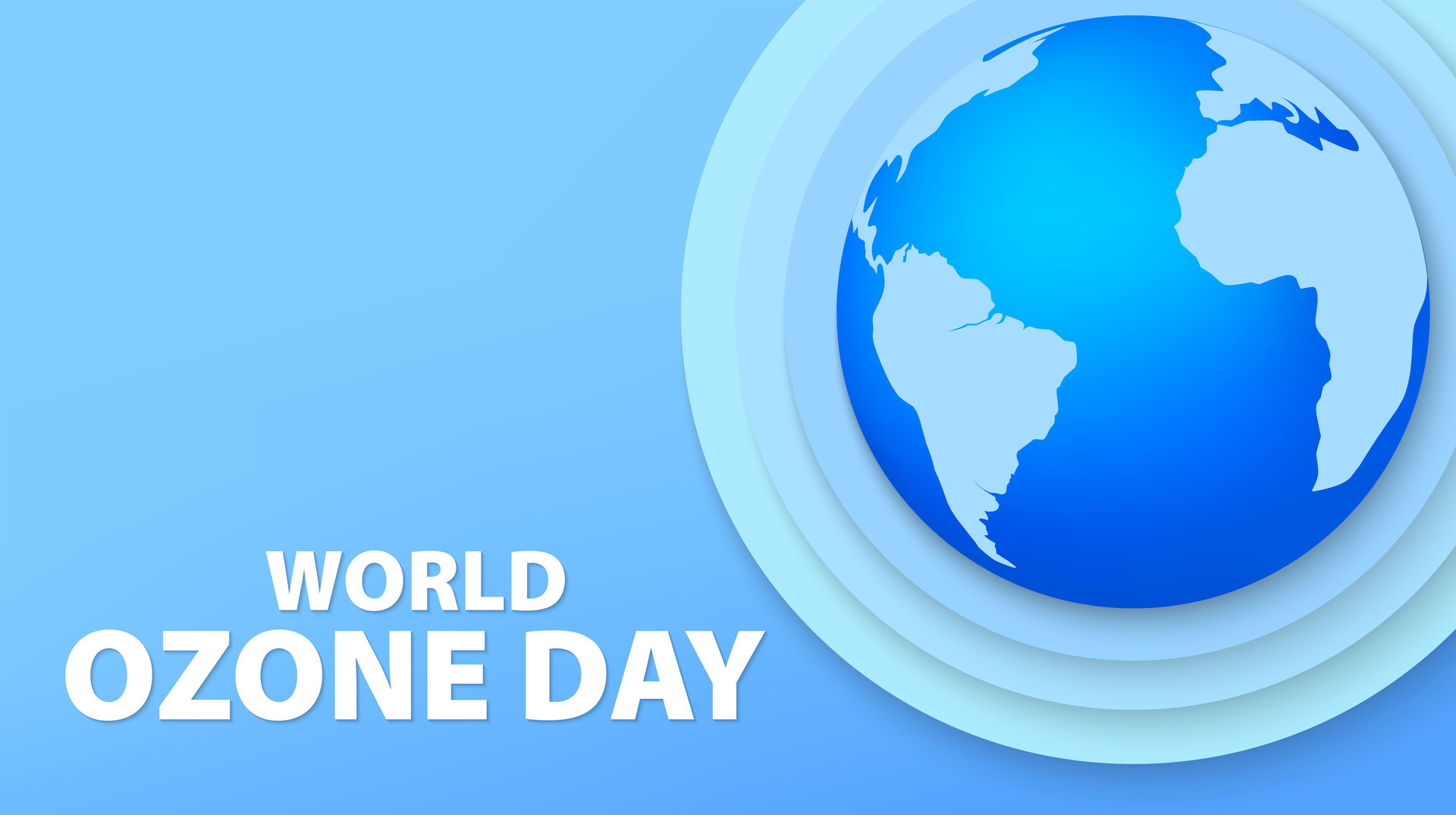 World ozone day concept background with world globe. Ozone day paper cut design. vector ...