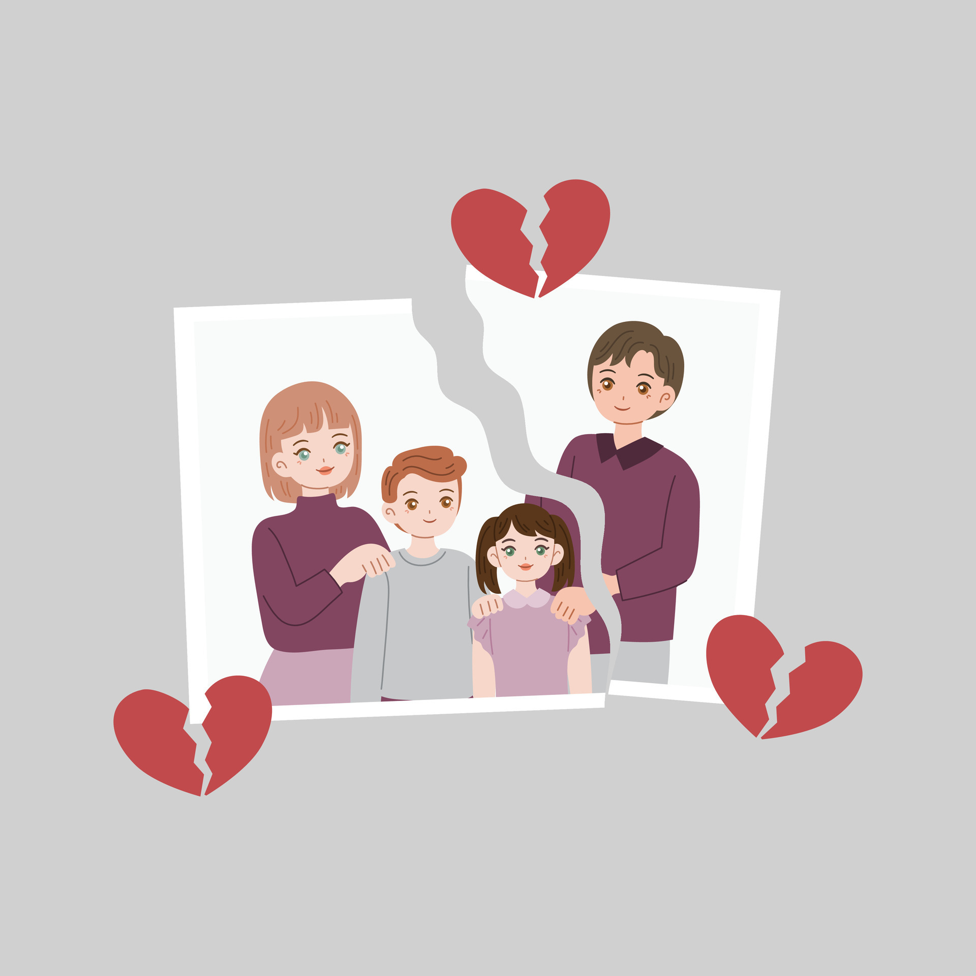illustrations of unhappy divorce family 27468255 Vector Art at Vecteezy
