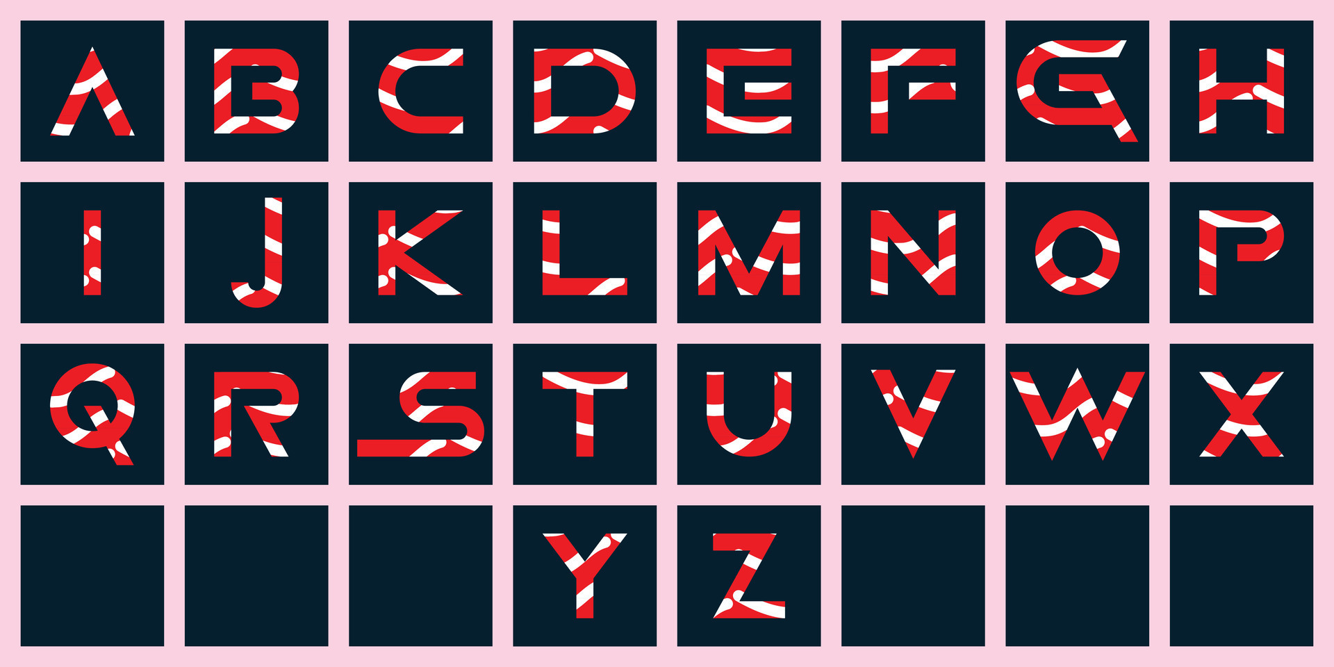 A to z letter design. English alphabet illustrated dictionary. Abc set ...