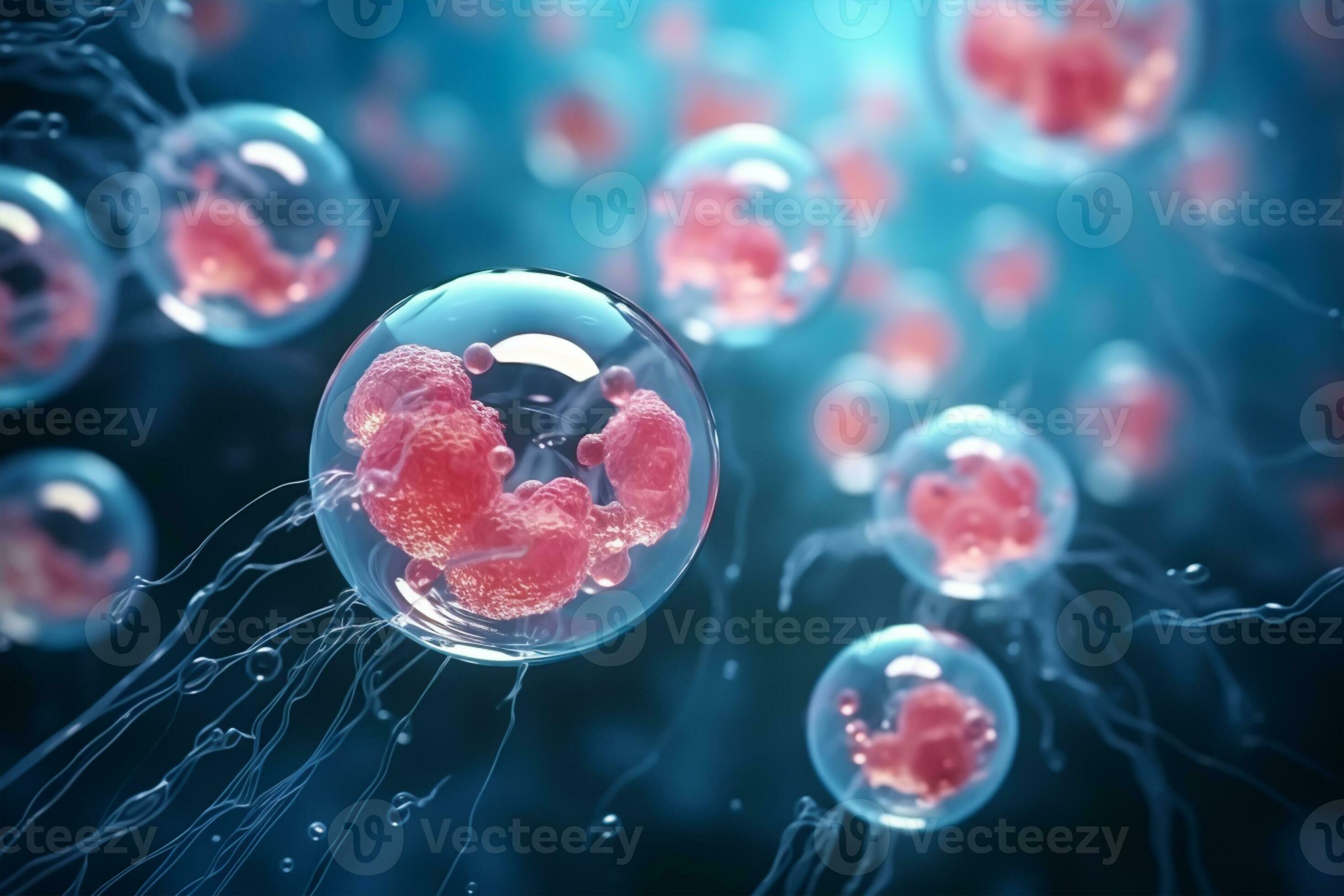 Human Cell Or Embryonic Stem Cell Microscope Background Medical Science Background 27474075
