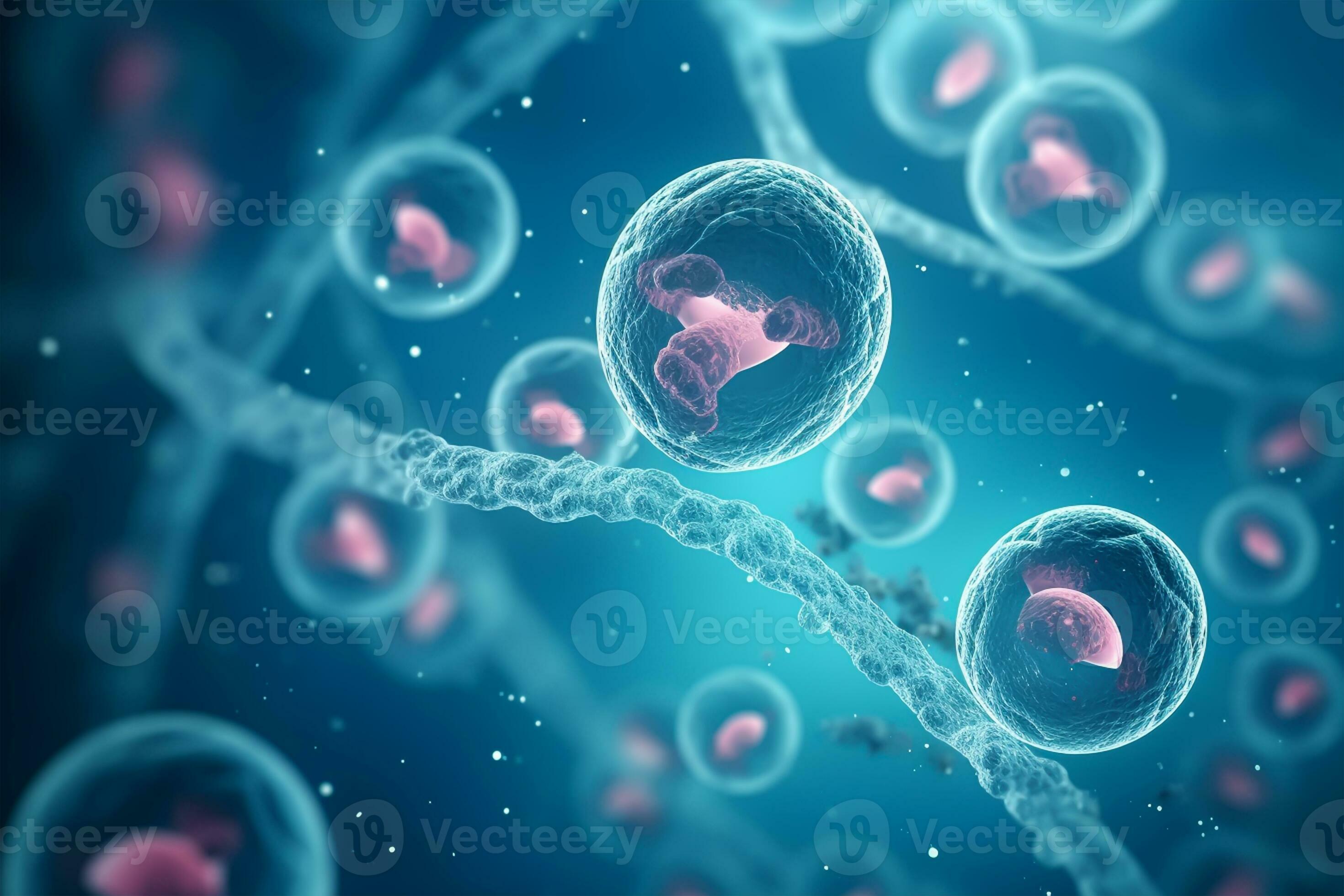 Human Cell Or Embryonic Stem Cell Microscope Background Medical Science Background 27474094