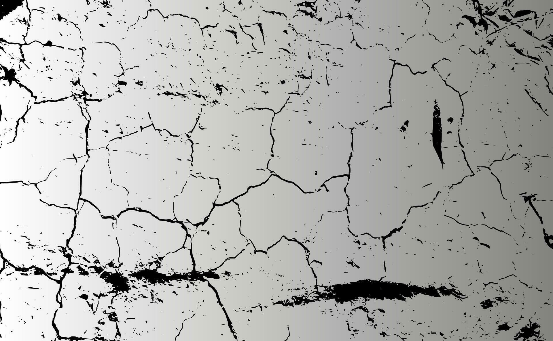 a black and white photo of a cracked wall, grunge texture with gradient background, noise ...