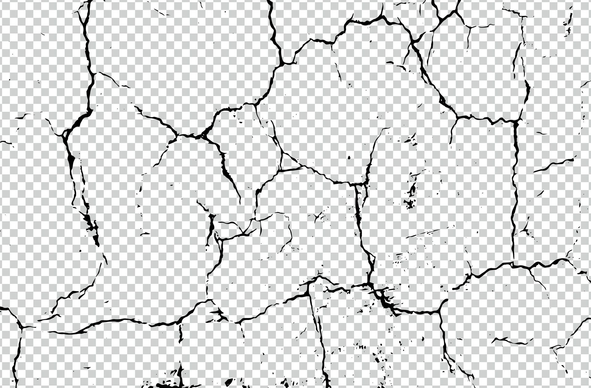 cracked concrete texture on transparent background, grunge texture with ...