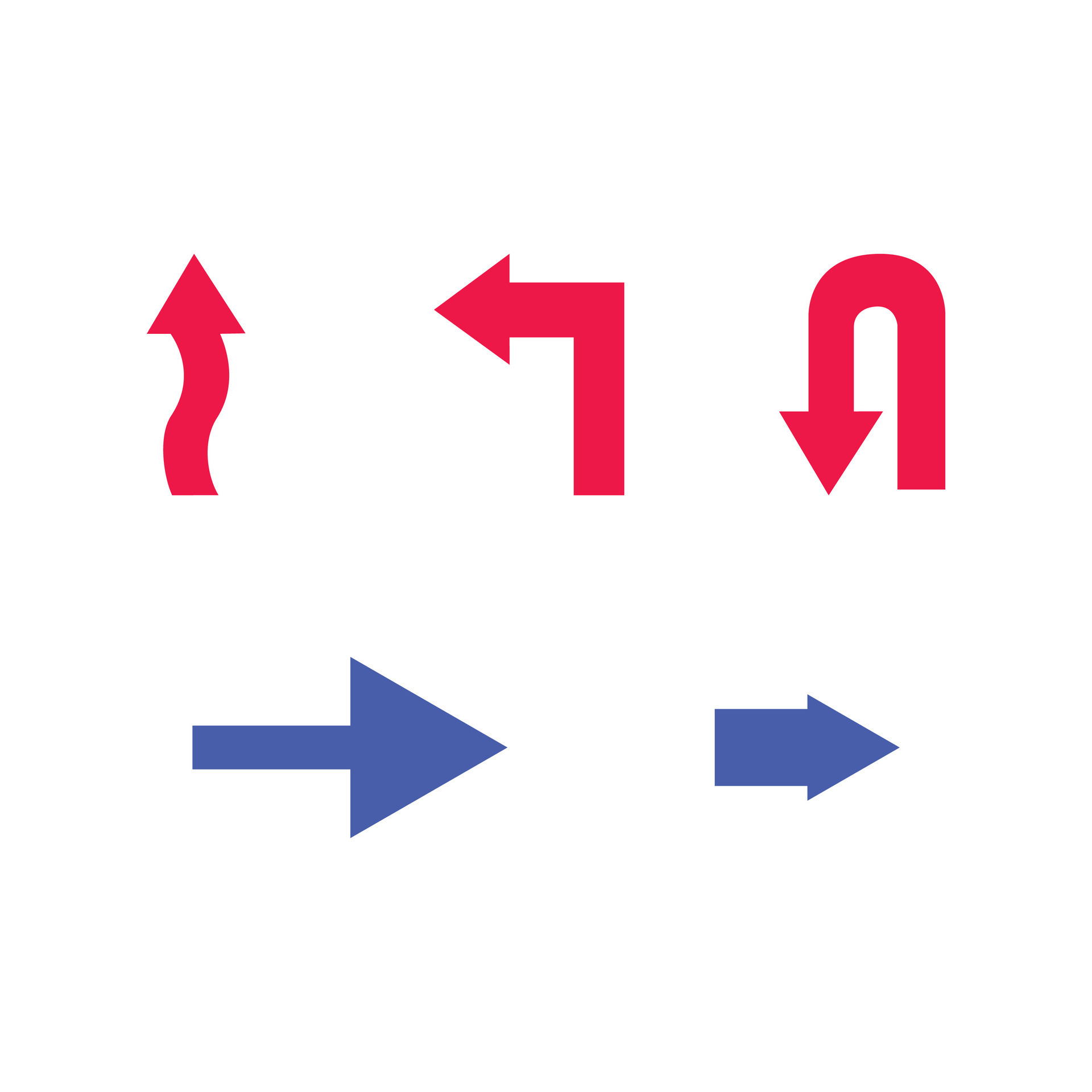 diverso direcciones conjunto de flechas señalando en todos lados, un conjunto de flechas ...