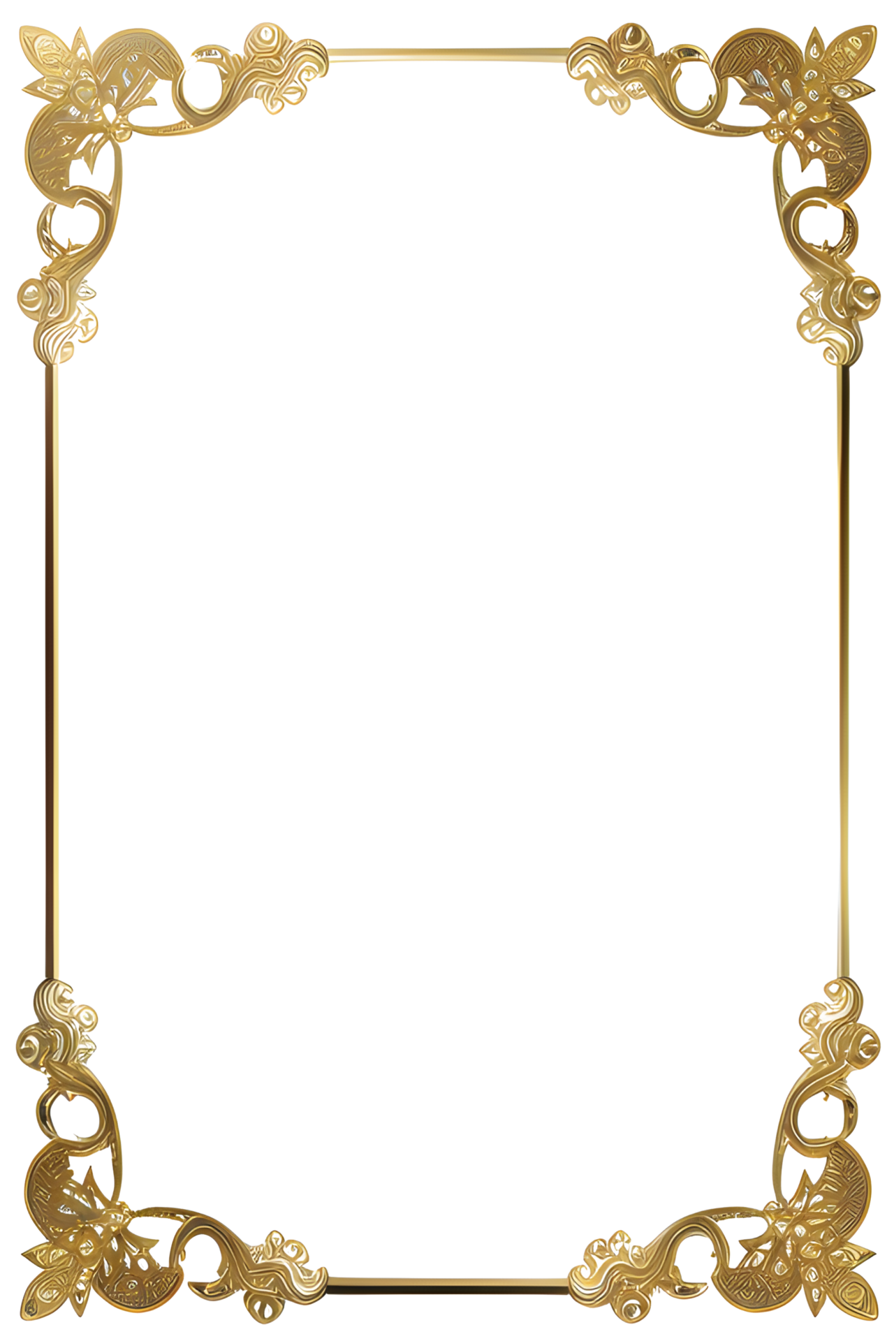Luxus Gold Rahmen Rand Ai Generativ 27481684 Png