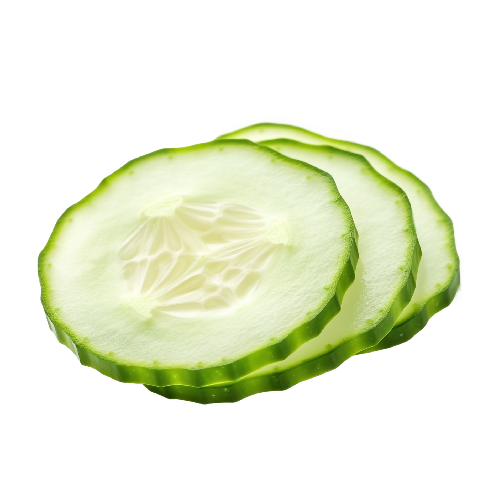 Cucumber slices isolated on transparent background, created with generative AI 27482981 PNG