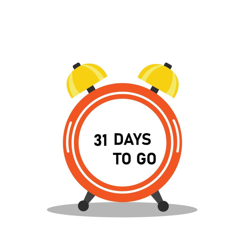 31 Days to go Countdown timer 27484134 Vector Art at Vecteezy