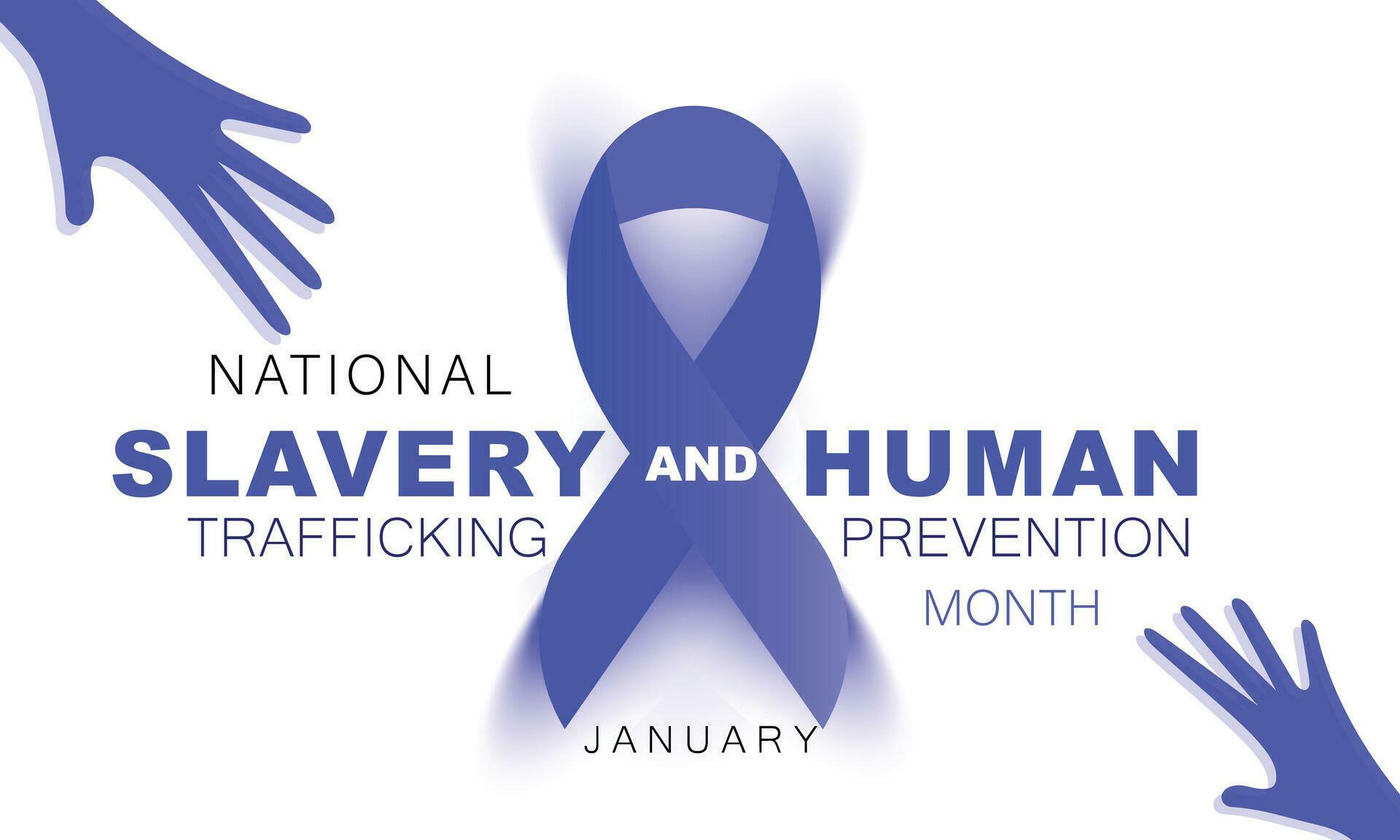 National Slavery And Human Trafficking Prevention Month Background