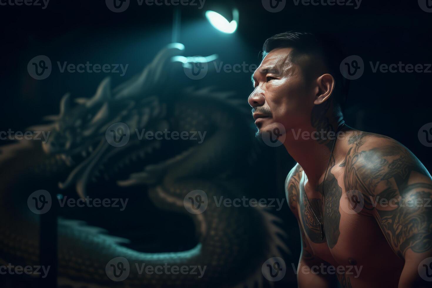 Strong chinese man. Generate Ai 27485358 Stock Photo at Vecteezy