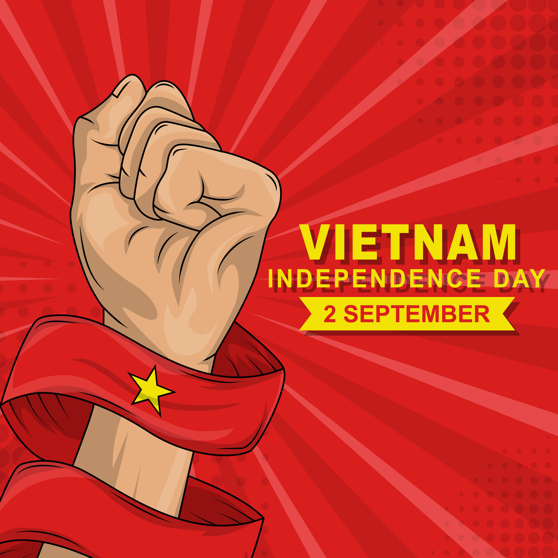 Vietnam Independence Day clenched fist poster design 27490421 Vector Art at Vecteezy