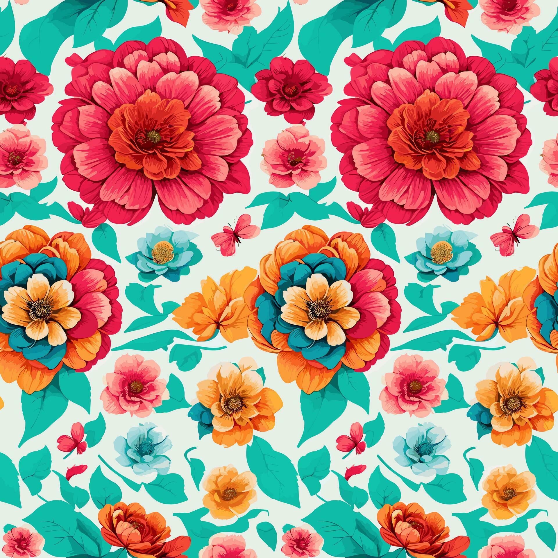 AI generate Floral seamless pattern Digital print Pattern Design ...